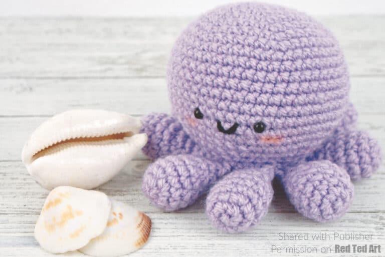 Free Amigurumi Crochet Octopus Pattern No Sew - Red Ted Art - Kids Crafts
