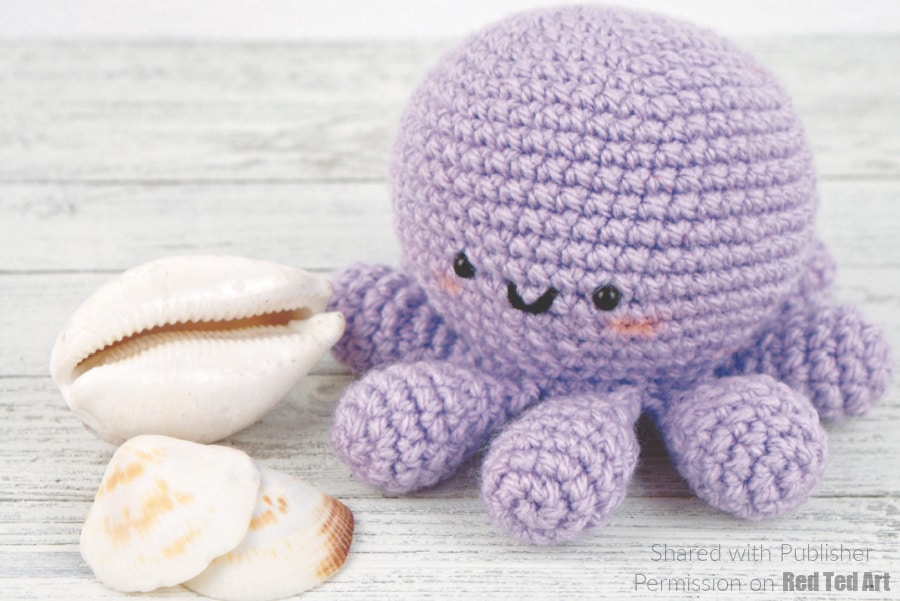 Free Amigurumi Crochet Octopus Pattern No Sew - Red Ted Art - Kids Crafts