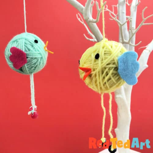 How To Make a Cute Yarn Bird - Red Ted Art - Kids Crafts