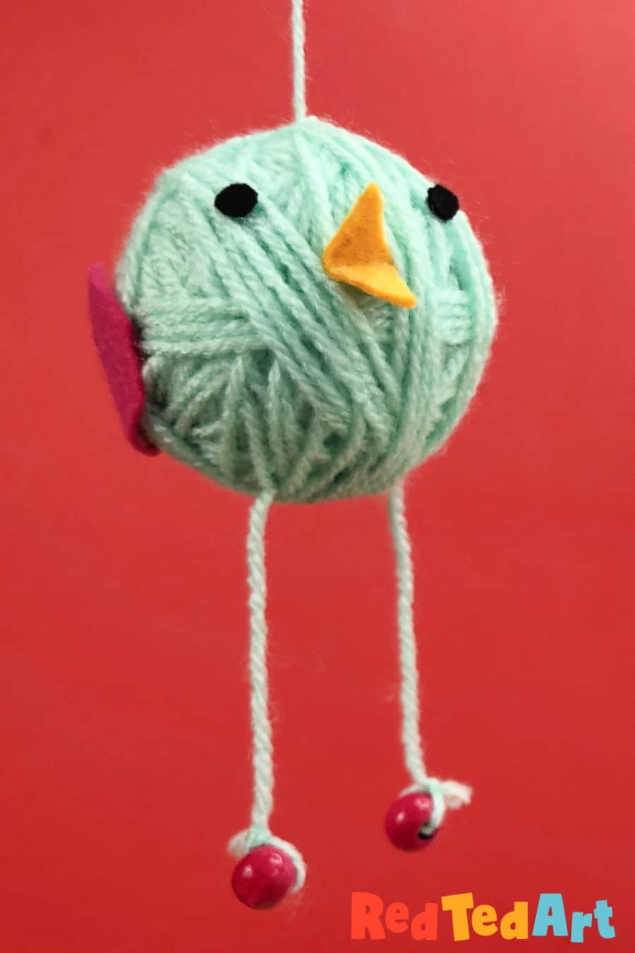 How To Make a Cute Yarn Bird - Red Ted Art - Kids Crafts